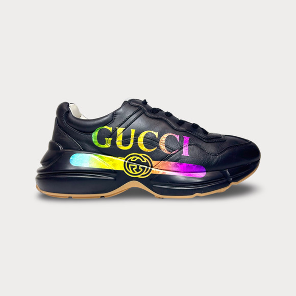 Gucci | Shoes | Gucci Rainbow Logo Rhyton Sneaker | Poshmark